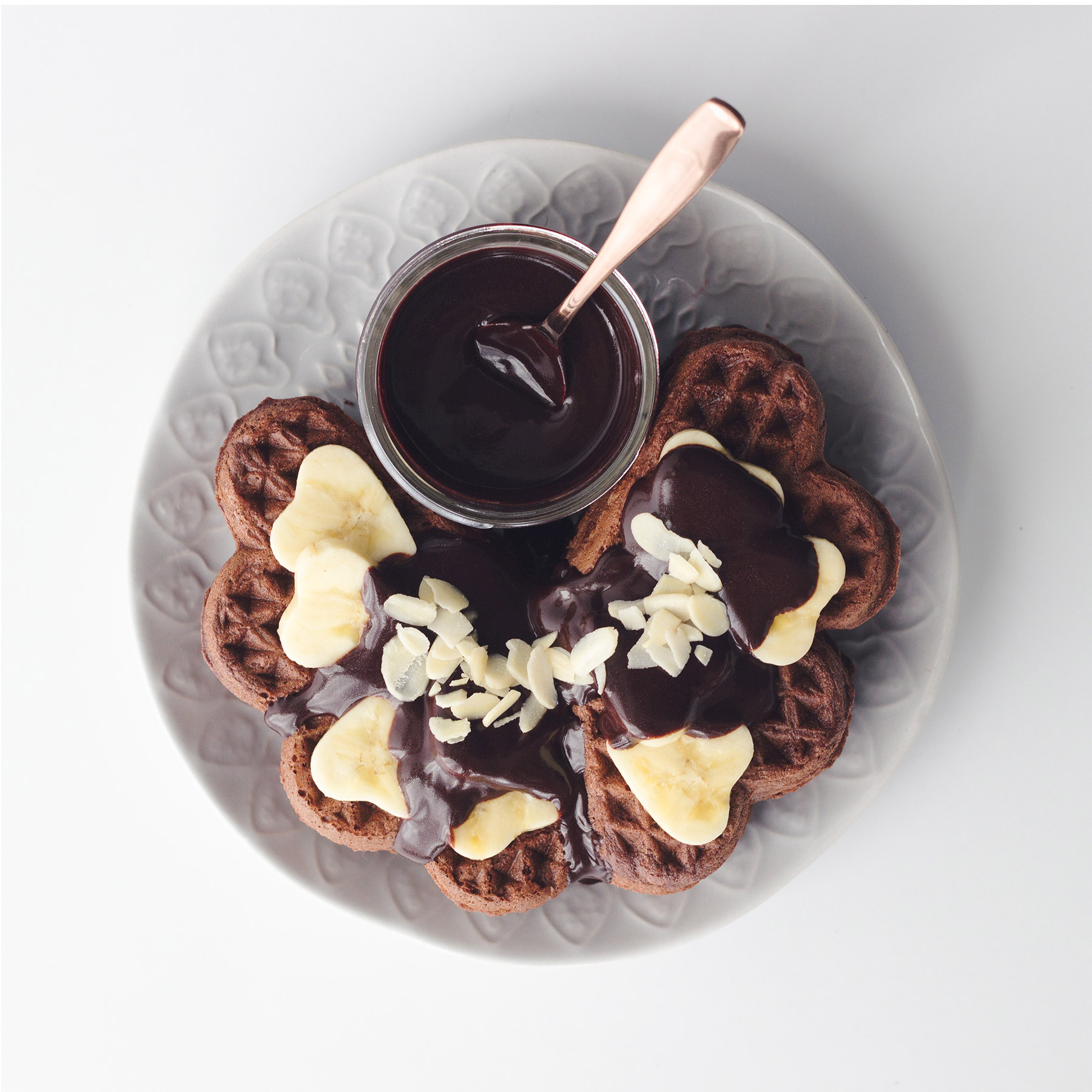 Double Chocolate Belgian Waffles | Free Vegetarian Meal Plans | Veahero