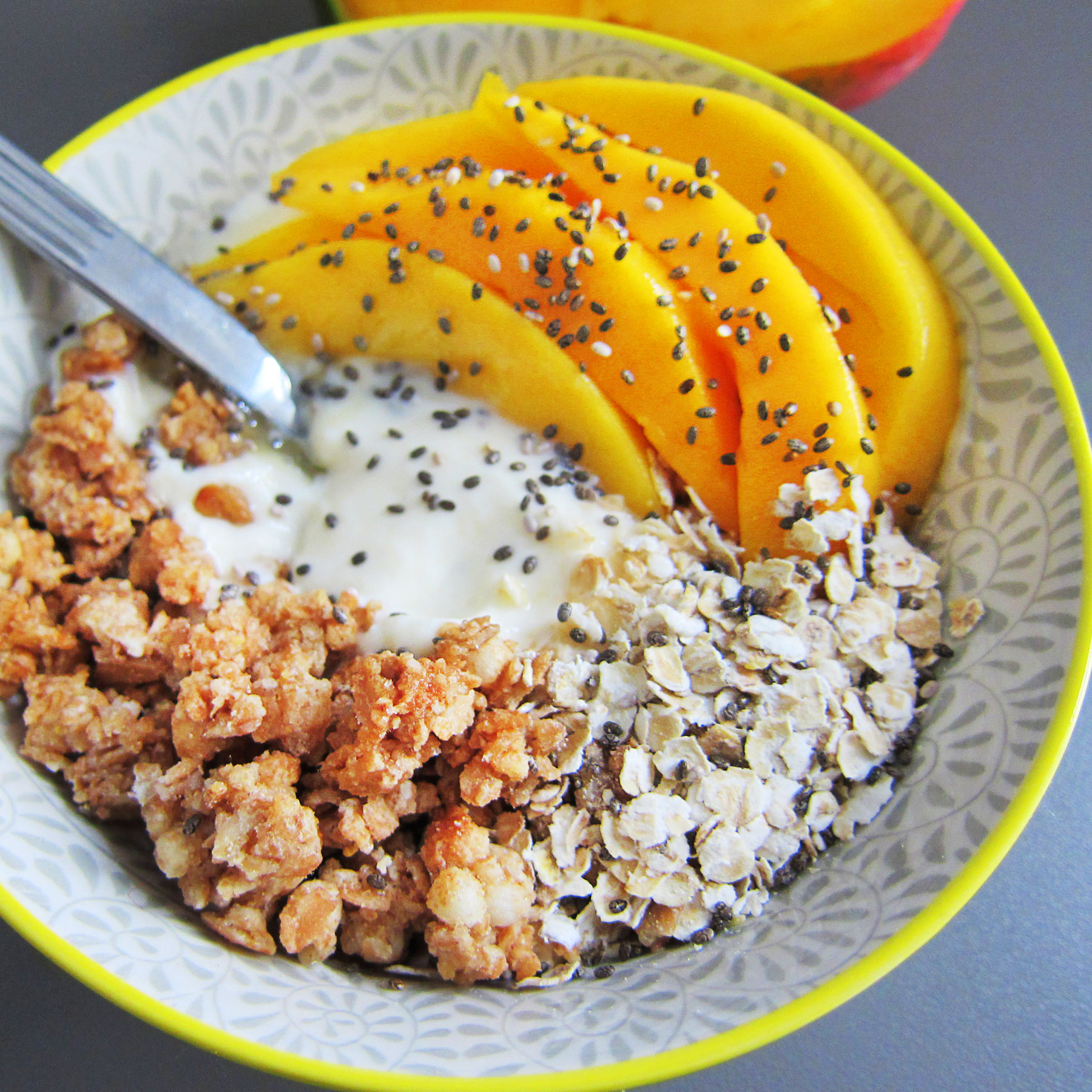 Mango and Yogurt Muesli | Free 7 Day Vegetarian Meal Plan | Veahero