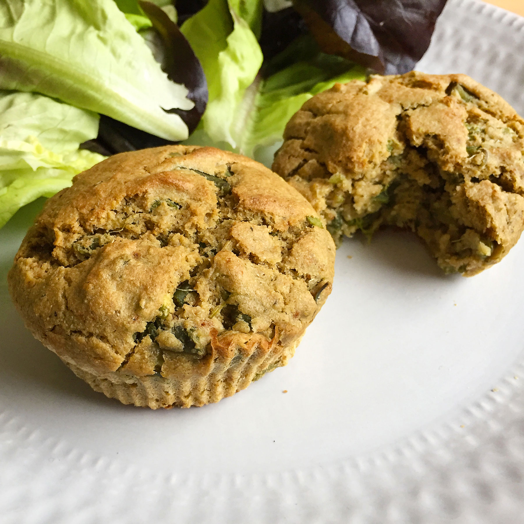 Savory Green Bean Muffins | Free 7 Day Vegan Meal Plan | Veahero
