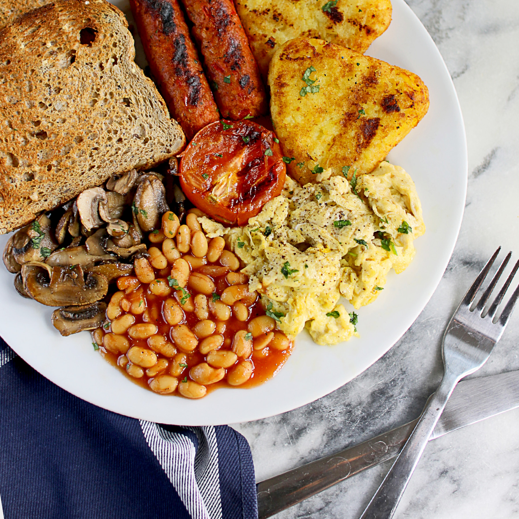Vegetarian English Breakfast | Free Custom Meal Planning | Veahero