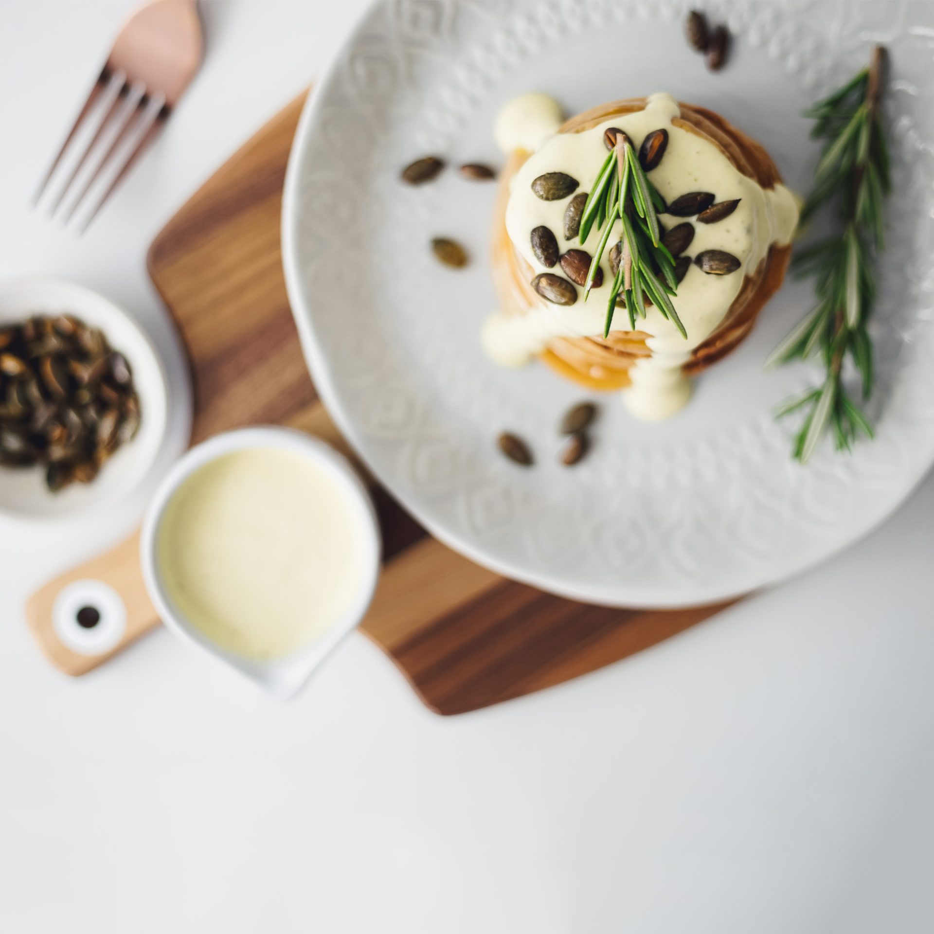 Smashed Butternut Pancakes with Rosemary | Vegan Meal Plan | Veahero