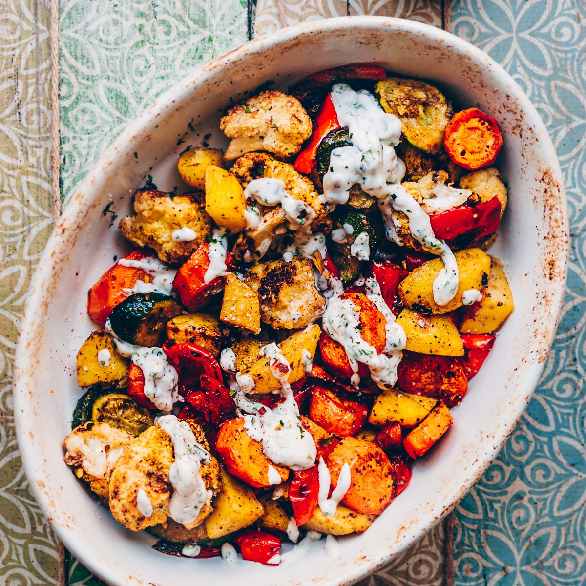 Roasted Garam Masala Vegetables | Free Vegan Meal Plan | Veahero